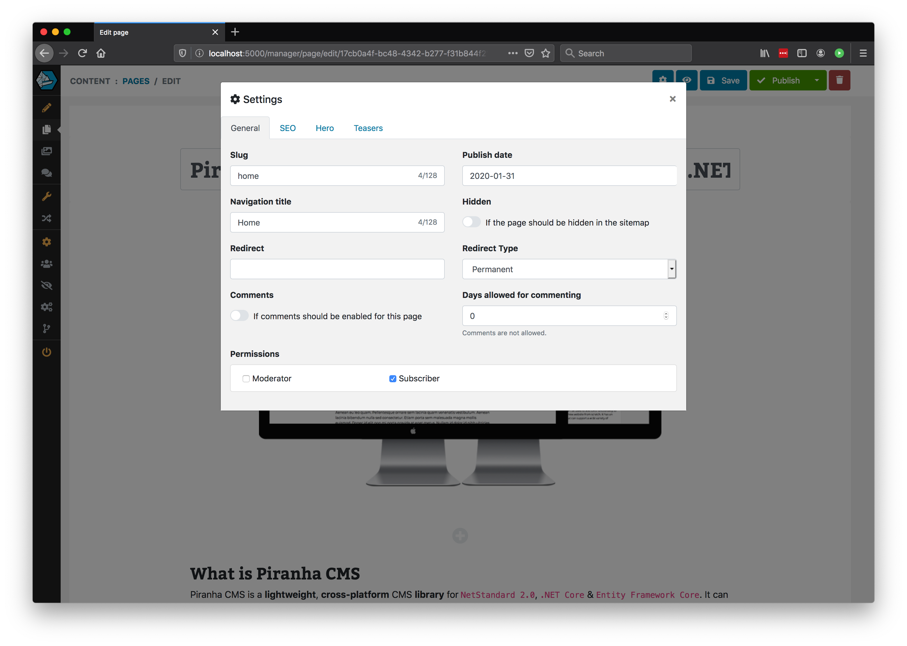 Add Support For Permissions On Pages And Posts · Issue 1025 · Piranhacms Re · Github