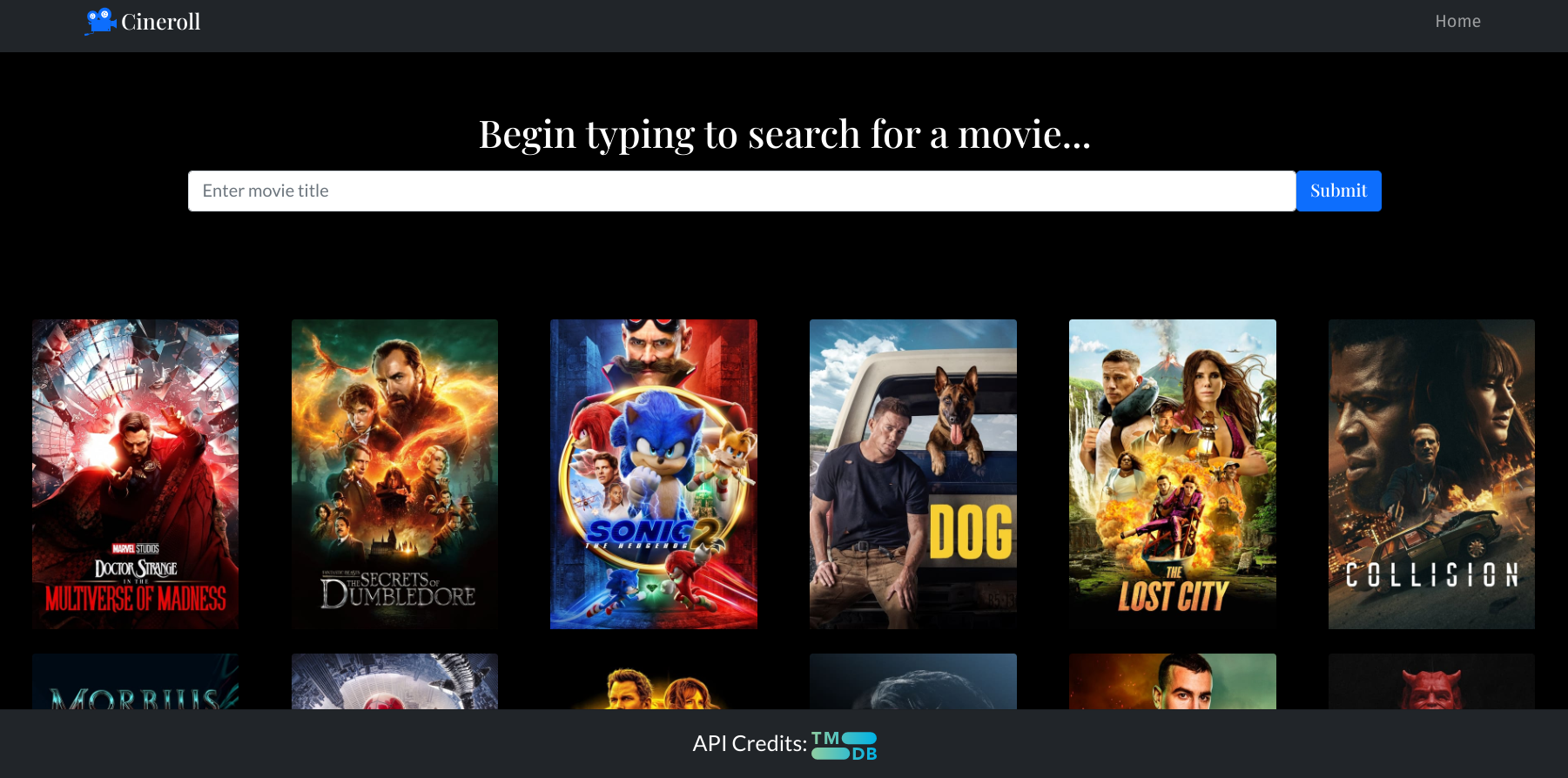 GitHub - disha9112/Cineroll: A movie listing and searching website, built with React and Redux.
