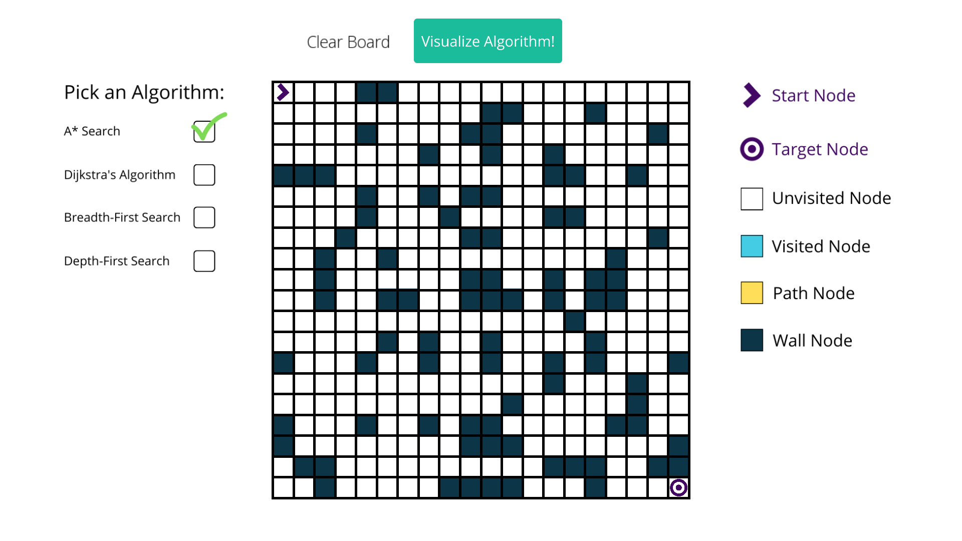 GitHub - KevinVillania/Pathfinding-Visualizer