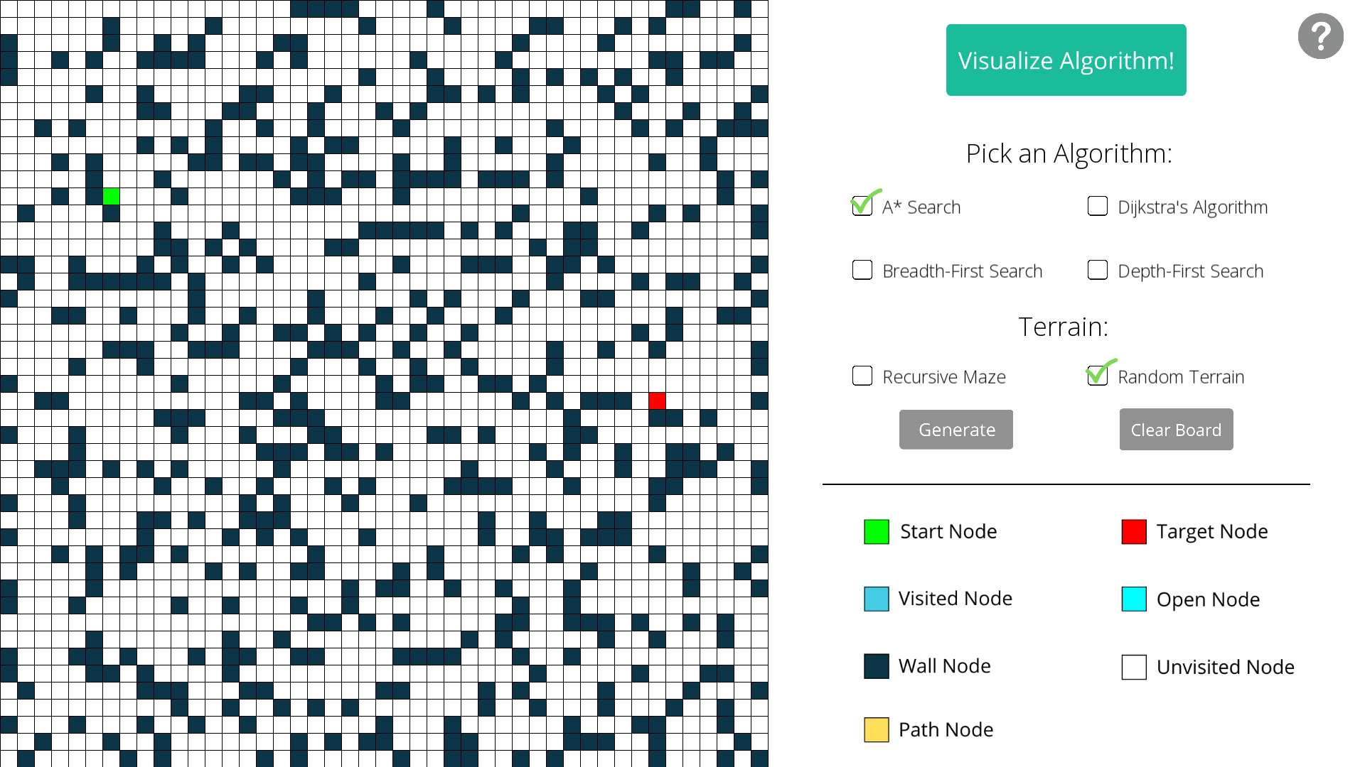 GitHub - joshuainovero/Pathfinding-Visualizer