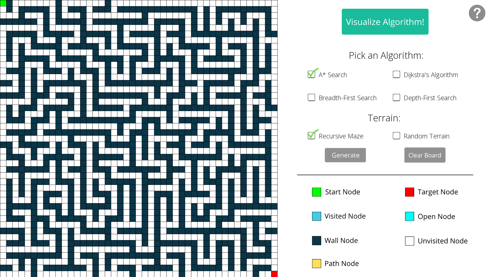 GitHub - joshuainovero/Pathfinding-Visualizer