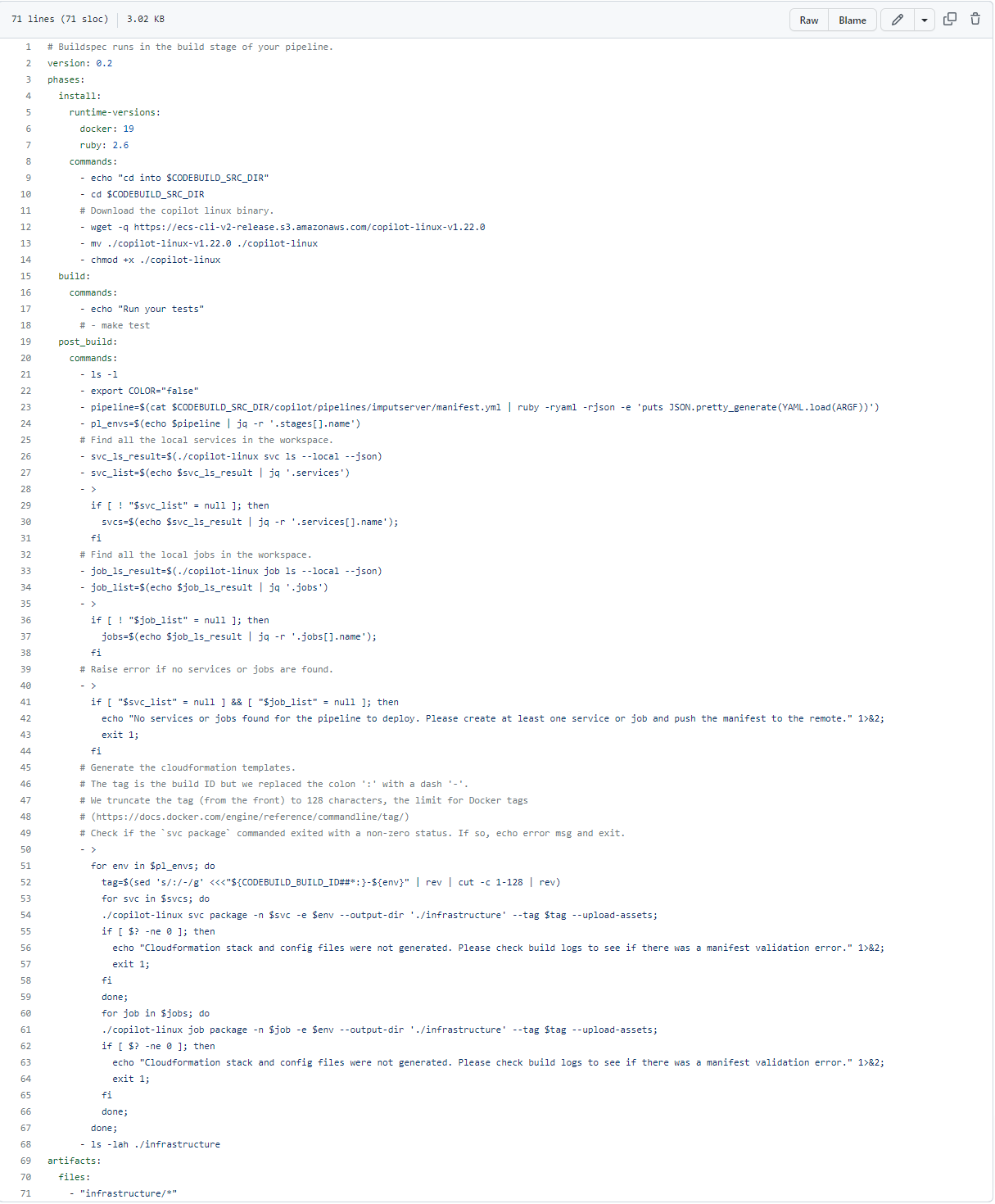 No services or jobs found for the pipeline to deploy. Please create at ...