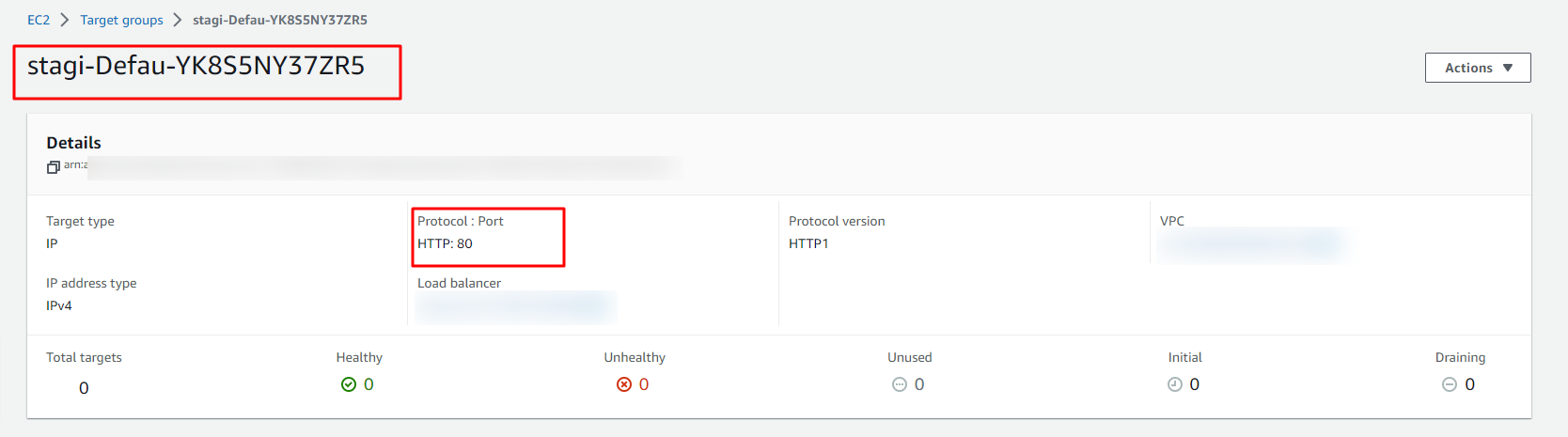Default Target Group For Each Listener On The Load Balancer Is Forwarding On Port 80 Instead Of