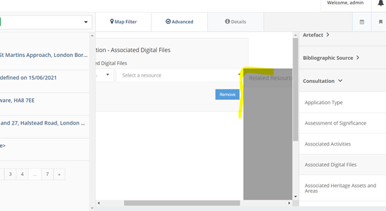 Advanced search - related resource summary pops up with Associated facets · Issue #7829 ...