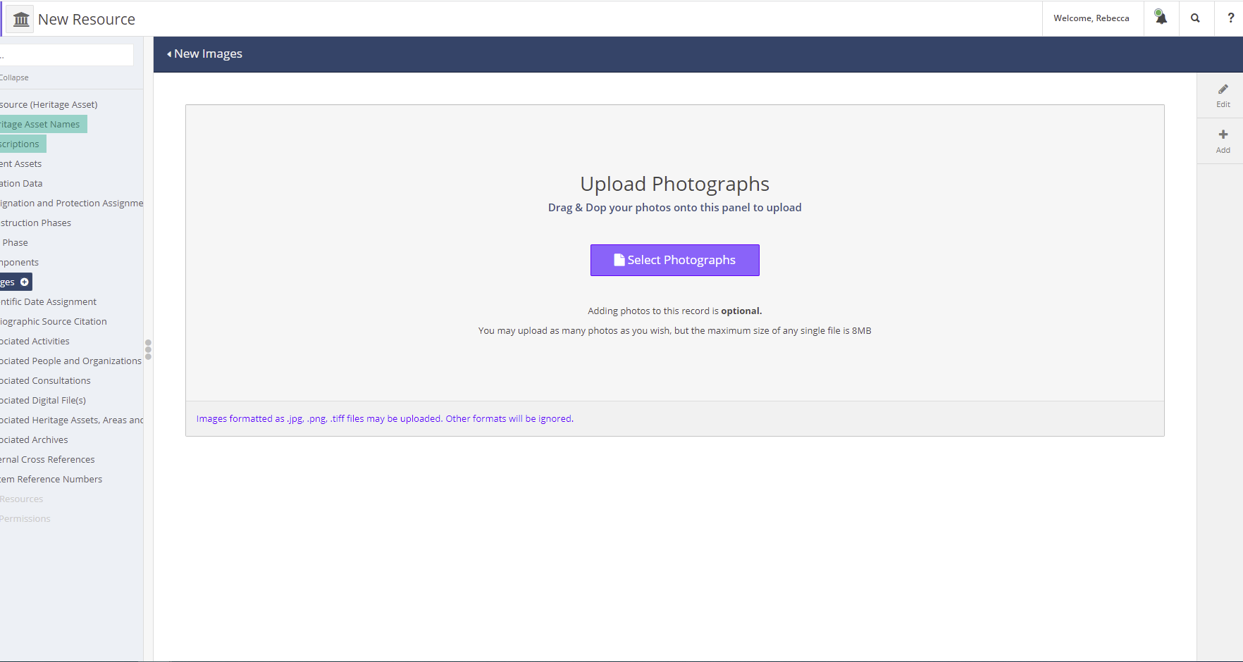 Images card - upload photos panel not in centre · Issue #8285 · archesproject/arches · GitHub