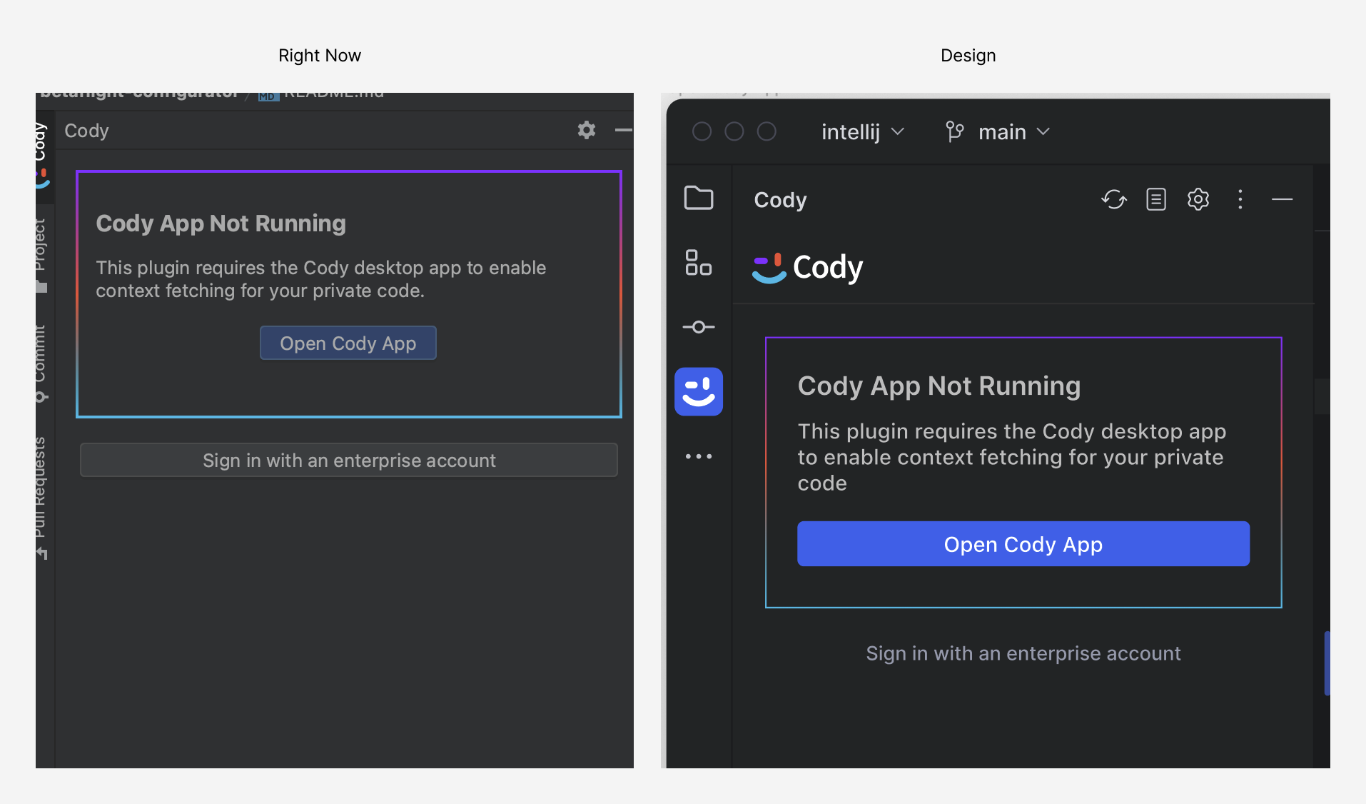 JetBrains: UX Improve the UI of the Onboarding widget · Issue #119 · sourcegraph/cody · GitHub