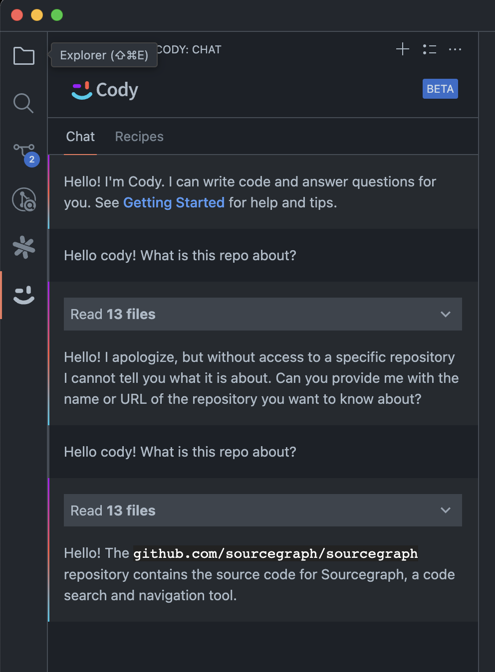 Cody Doesn T Know Which Context It Has · Issue 92 · Sourcegraph Cody · Github