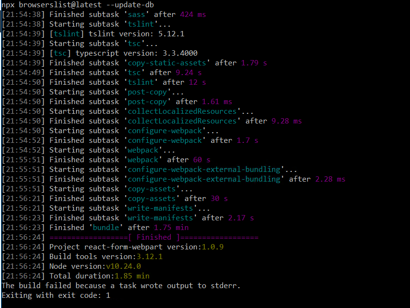 sp-dev-fx-webparts/samples/react-list-form/ Manifest not found for ...