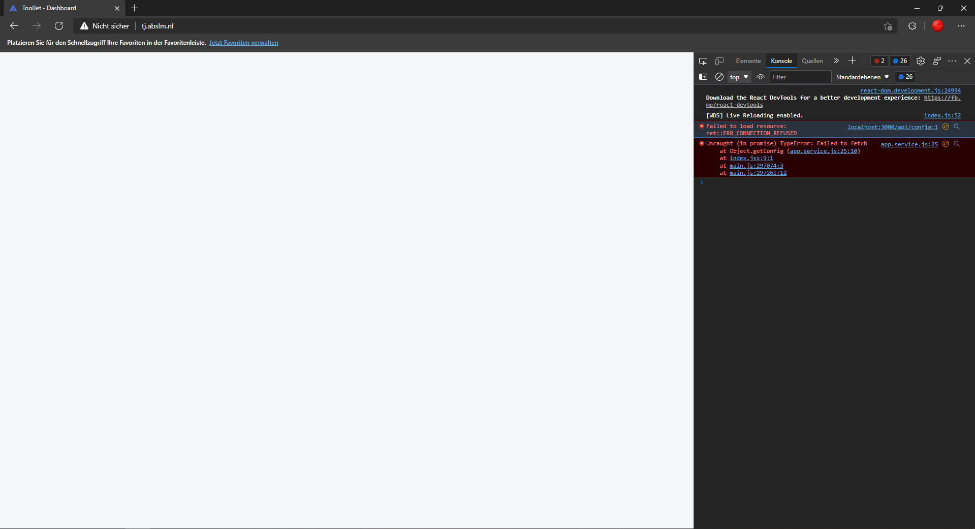 ToolJet Dashboard does not show any content!? · Issue #2293 · ToolJet/ToolJet · GitHub
