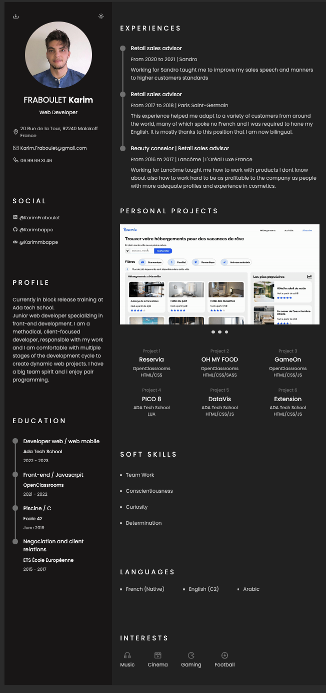 GitHub - Karimbappe/MyResume: Resume