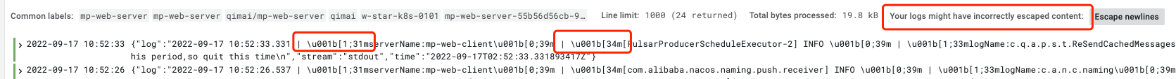 Your logs might have incorrectly escaped content · Issue #7192 · grafana/loki · GitHub