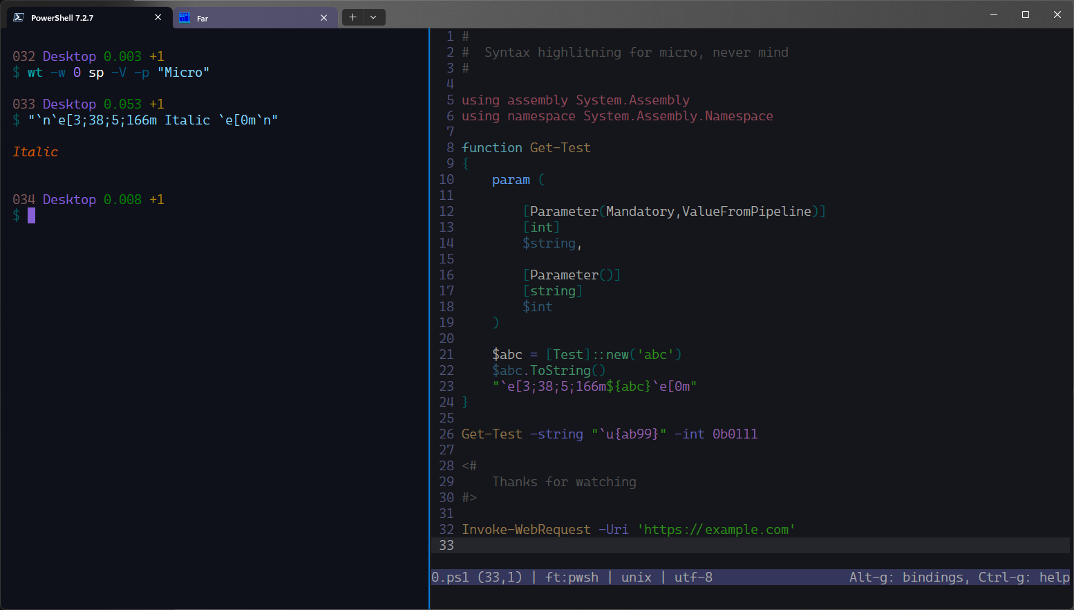 Italic on Windows · Issue #2603 · zyedidia/micro · GitHub