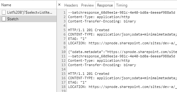 Cant Add Items in bacth · Issue #701 · SharePoint/PnP-JS-Core · GitHub