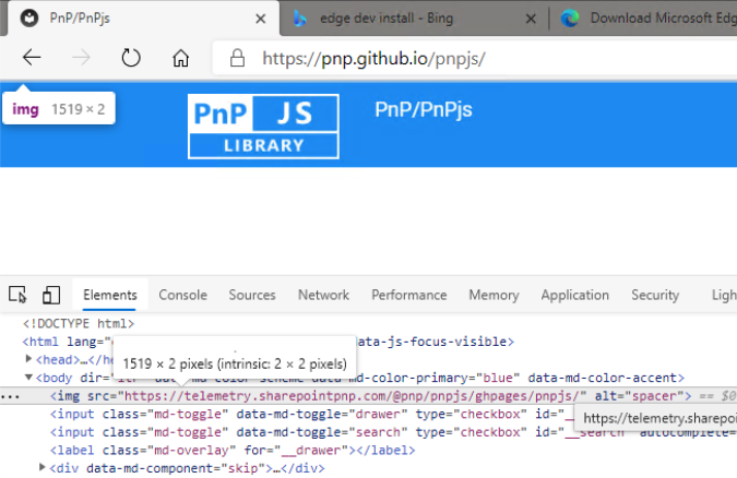 PNPJS page has an image blocking the text · Issue #1422 · pnp/pnpjs ...