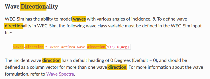 [wec Sim Applications] Waves Direction Units · Issue 997 · Wec Sim