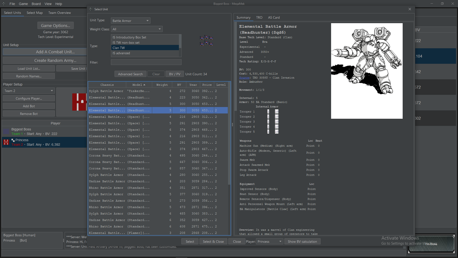 49.12 elemental headhunter squad 6 is the same as squad 5 · Issue #4369 · MegaMek/megamek · GitHub