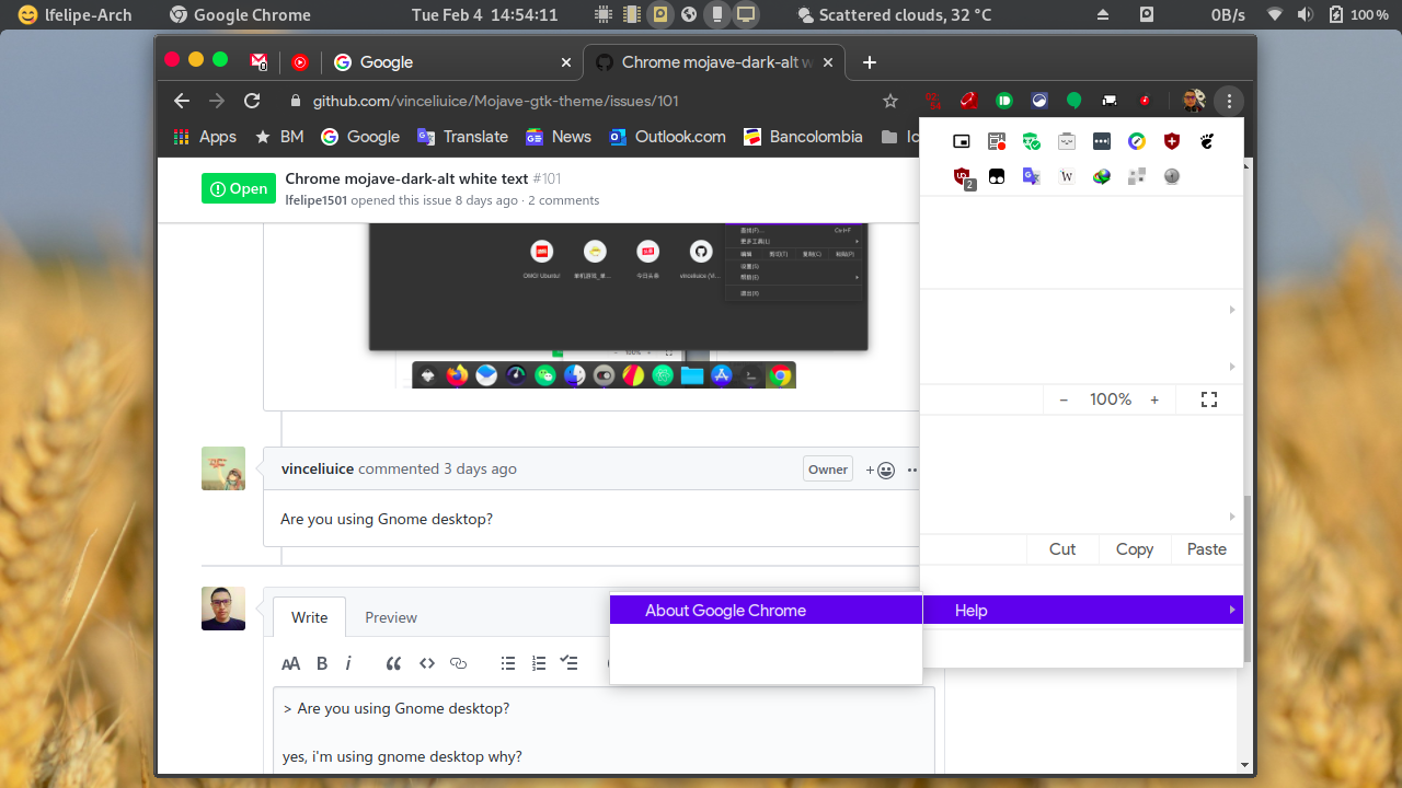 Chrome mojave-dark-alt white text · Issue #101 · vinceliuice/Mojave-gtk-theme · GitHub