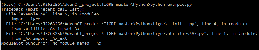 No module named '_Ax' · Issue #246 · CERN/TIGRE · GitHub