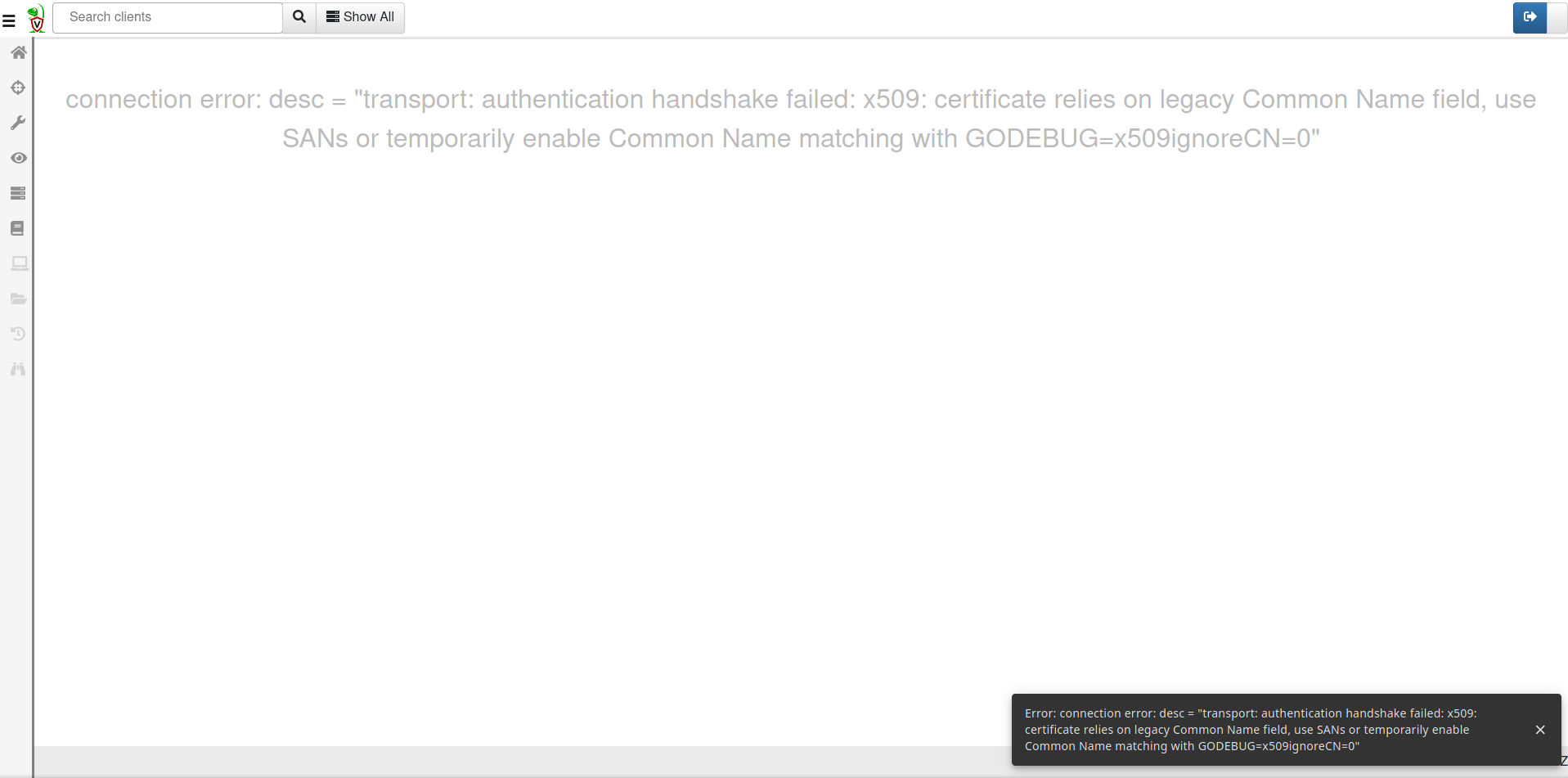 Velociraptor Dashboard "authentication handshake failed" · Issue #624 · clong/DetectionLab · GitHub
