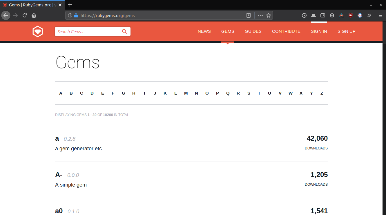 Doesn't work on https://rubygems.org/gems · Issue #1454 · darkreader/darkreader · GitHub