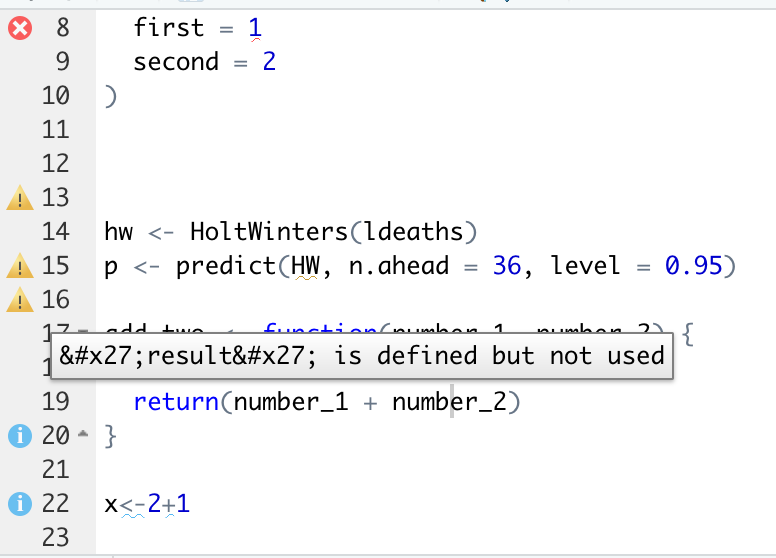 Diagnostic source markers in the editor gutter get muddled when both "Run diagnostics in ...