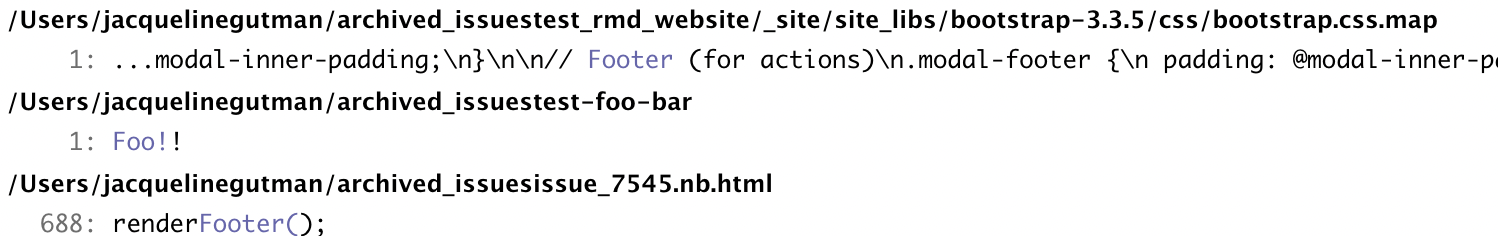 Find in Files path missing leading slash · Issue #11125 · rstudio/rstudio · GitHub