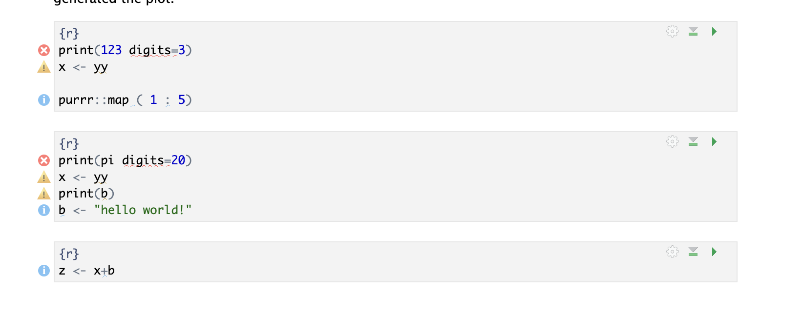 Source diagnostic gutter symbols are different in source editor versus ...