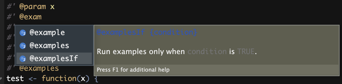 Use roxygen tag information · Issue #11957 · rstudio/rstudio · GitHub