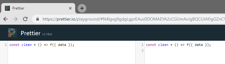 Leave one-line functions alone · Issue #4125 · prettier/prettier · GitHub