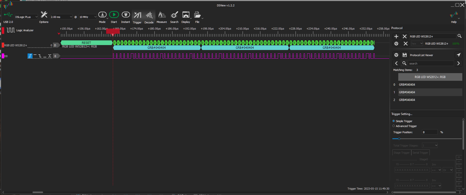 WS2812 decoder not decoding the last LED · Issue #615 · DreamSourceLab/DSView · GitHub