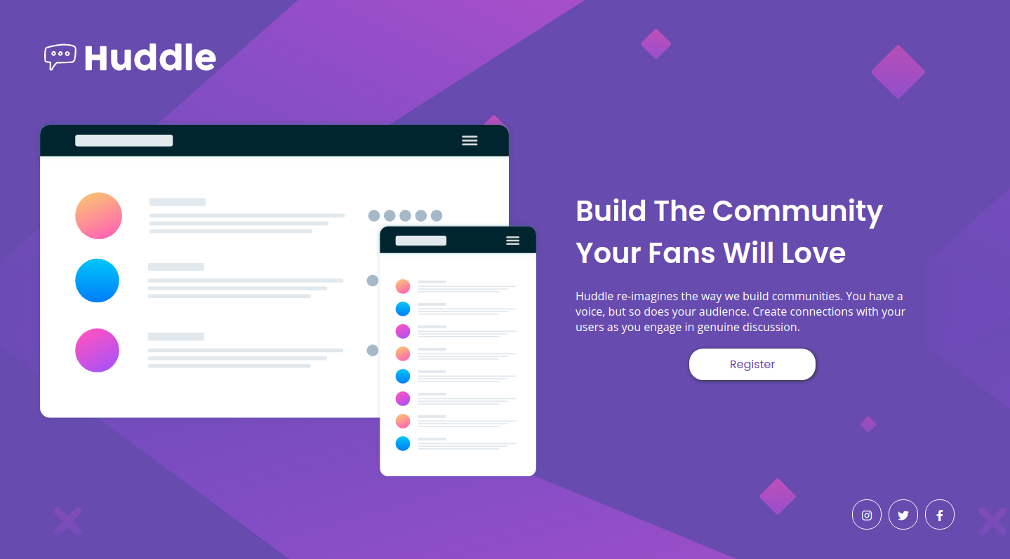 GitHub - amandadeogr/huddle-landing-page: Challenge by frontend mentor