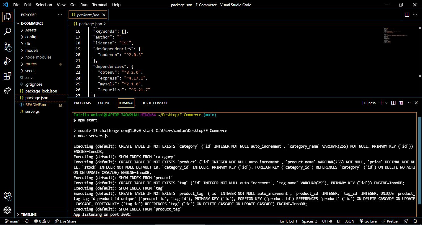 GitHub - Faizila/E-Commerce: Object-Relational Mapping (ORM): E ...