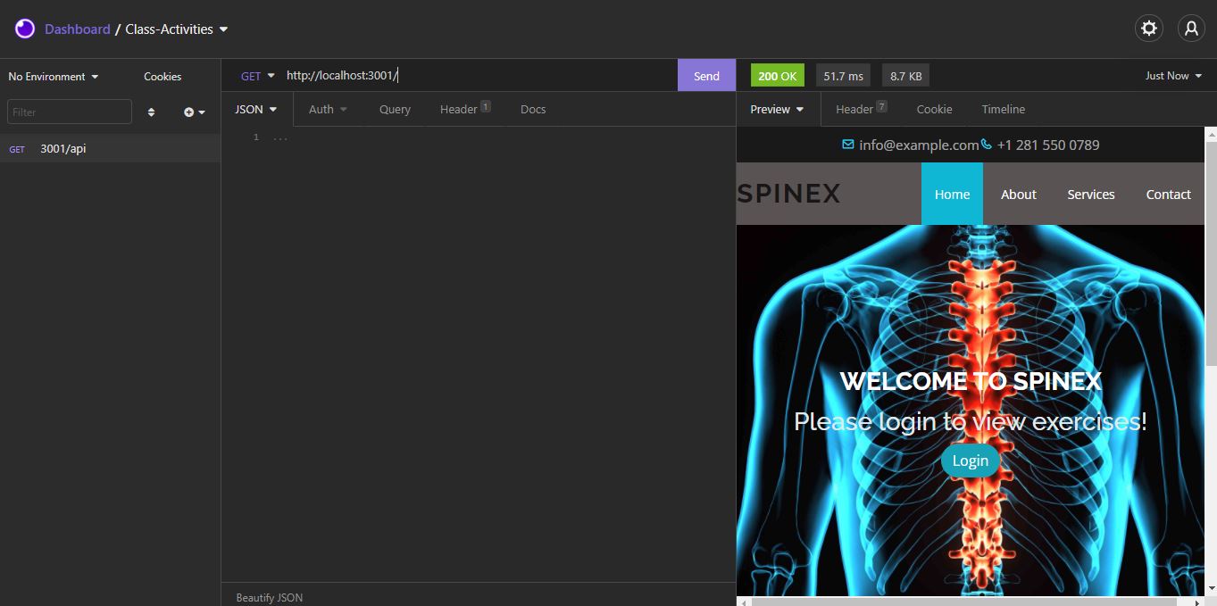 GitHub - ESThing64/SpineX: A full stack application built for a ...