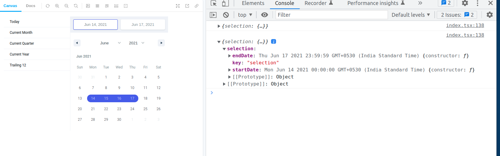 Calendar Ranges vs Predefined Ranges inconsistency · Issue #450 · hypeserver/react-date-range ...