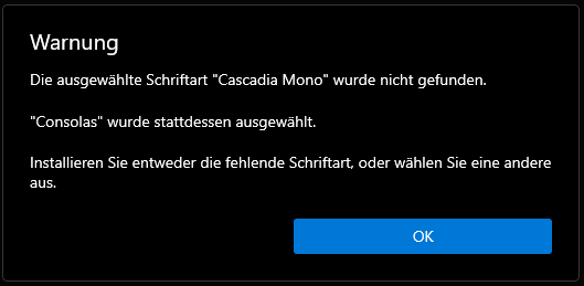 Cascadia Mono Font Missing · Issue 11433 · Microsoftterminal · Github