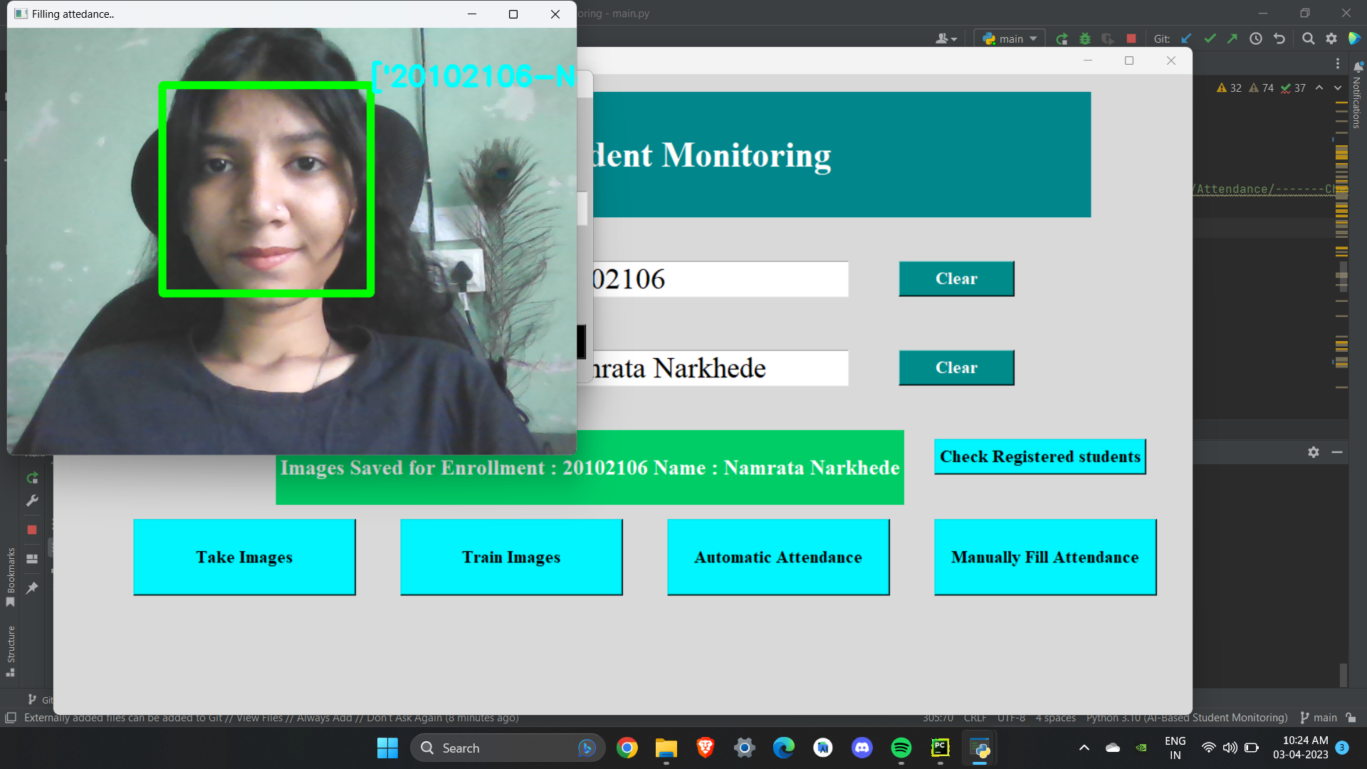 GitHub - namratanarkhede/AI-Based-Student-Monitoring