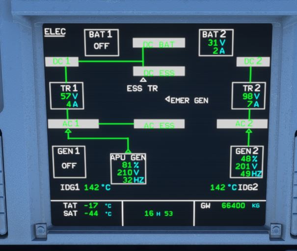 Apu Gen active and Gen 1 off with Apu shutted down · Issue #3240 ...