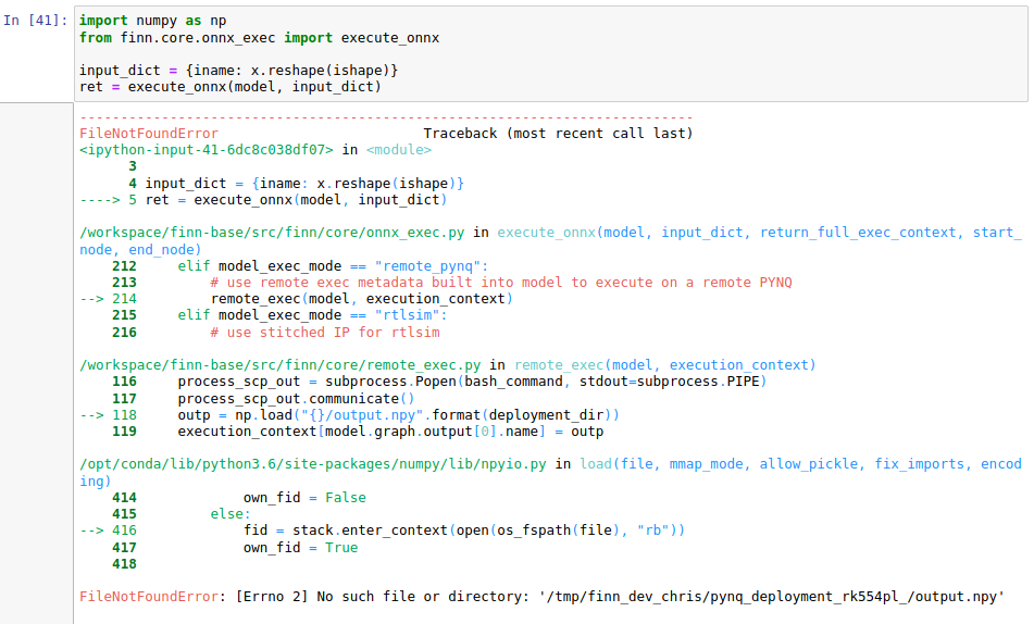 execute_onnx() in tfc_end2end_example throws error · Issue #275 · Xilinx/finn · GitHub