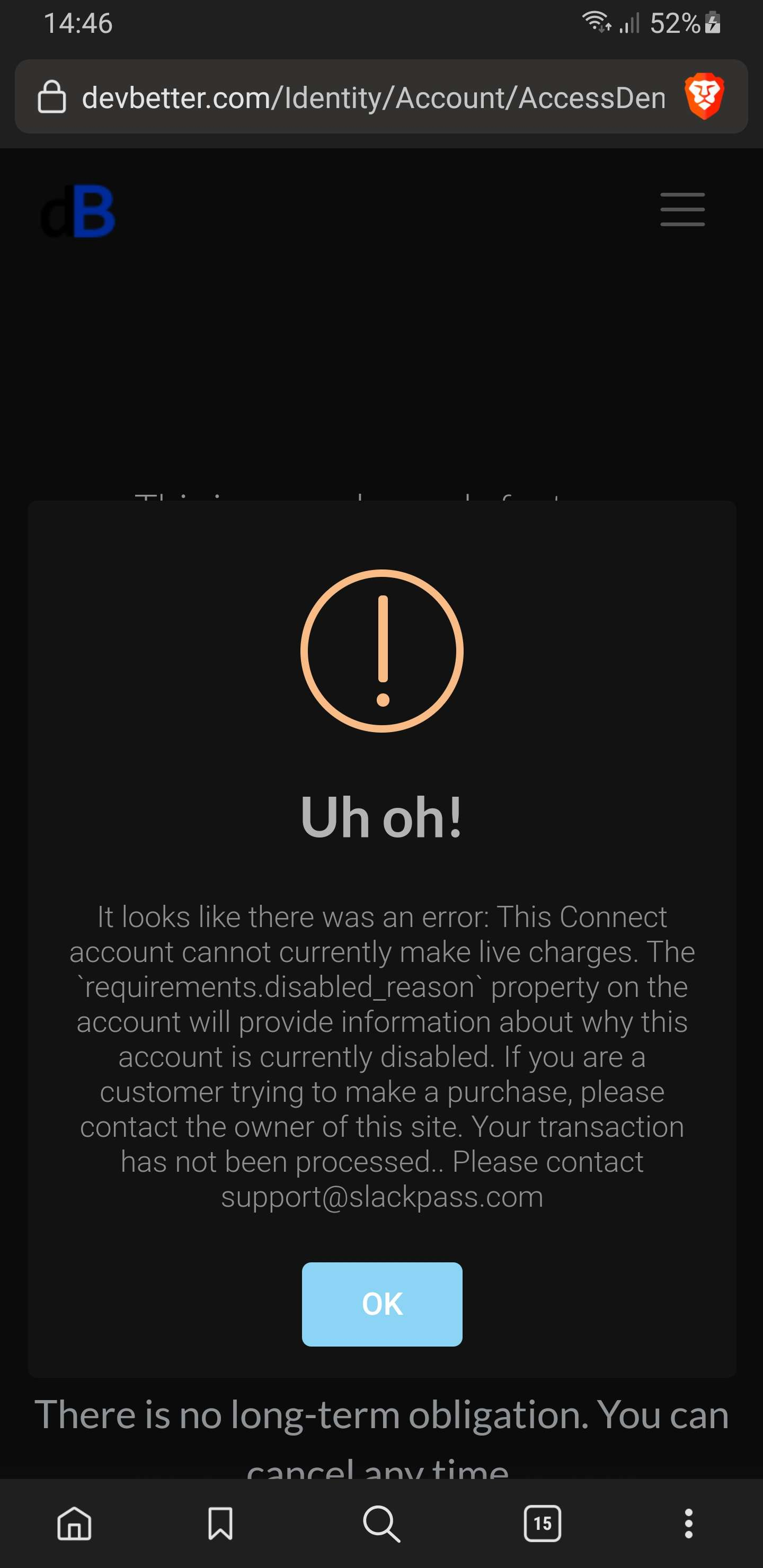 LaunchPass Error Appearing · Issue #902 · DevBetterCom/DevBetterWeb · GitHub