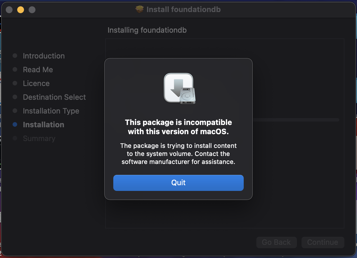 Cannot Install Fdb 6 3 12 On Macos 11 4 · Issue 4887 · Apple Foundationdb · Github