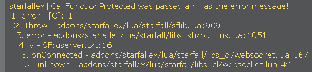 Errors thrown in WebSocket functions don't halt the chip · Issue #1332 · thegrb93/StarfallEx ...