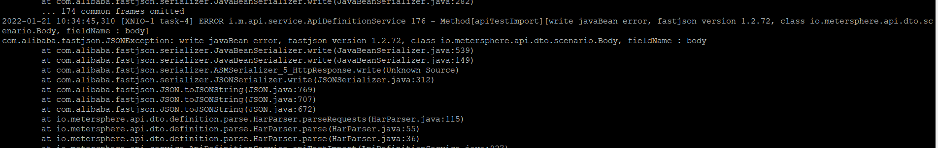 Bug 导入har包，出现异常。har如果需要可以微信传给你。 · Issue 9732 · Metersphere 