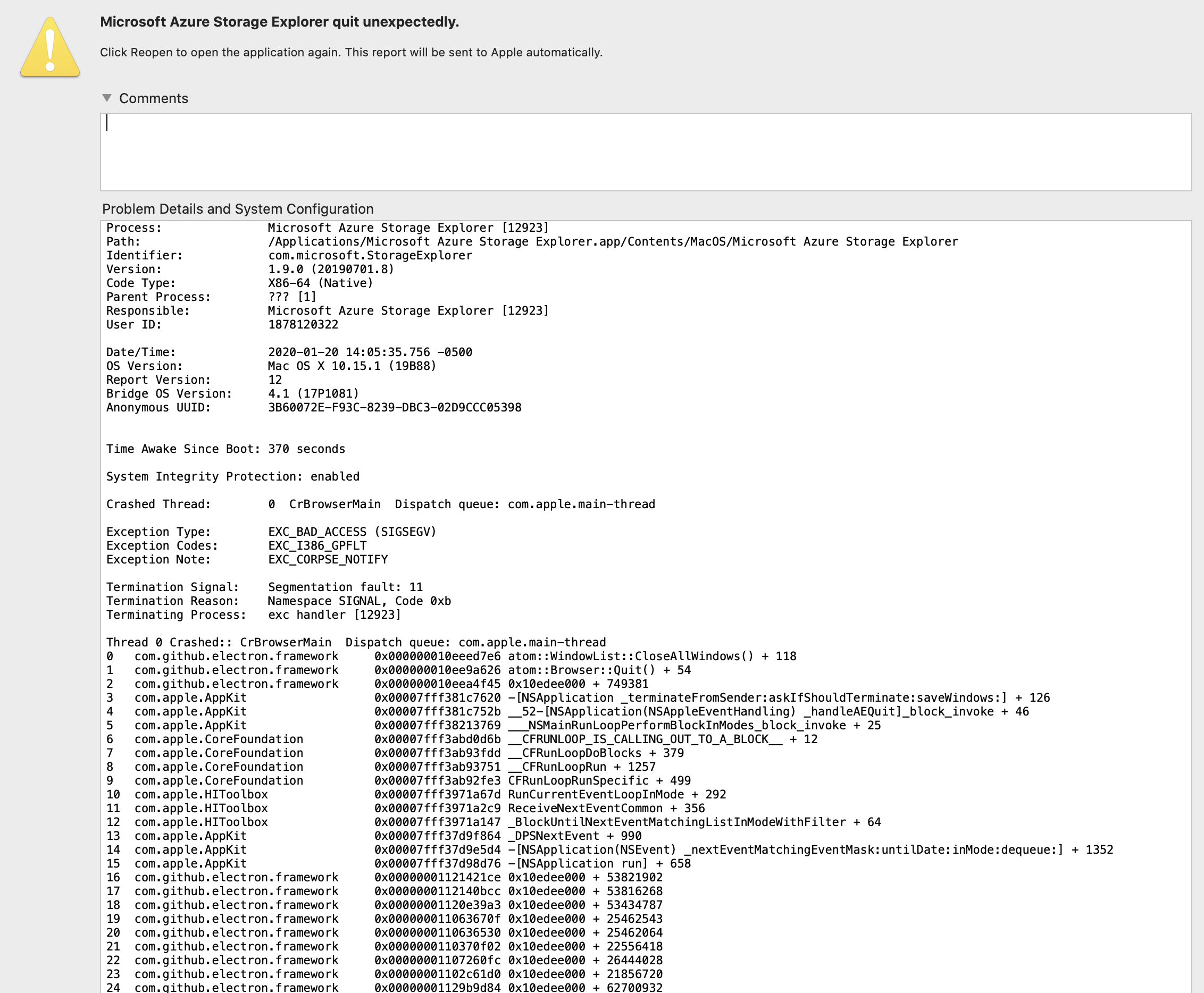 Not booting up all of a sudden · Issue #2562 · microsoft/AzureStorageExplorer · GitHub