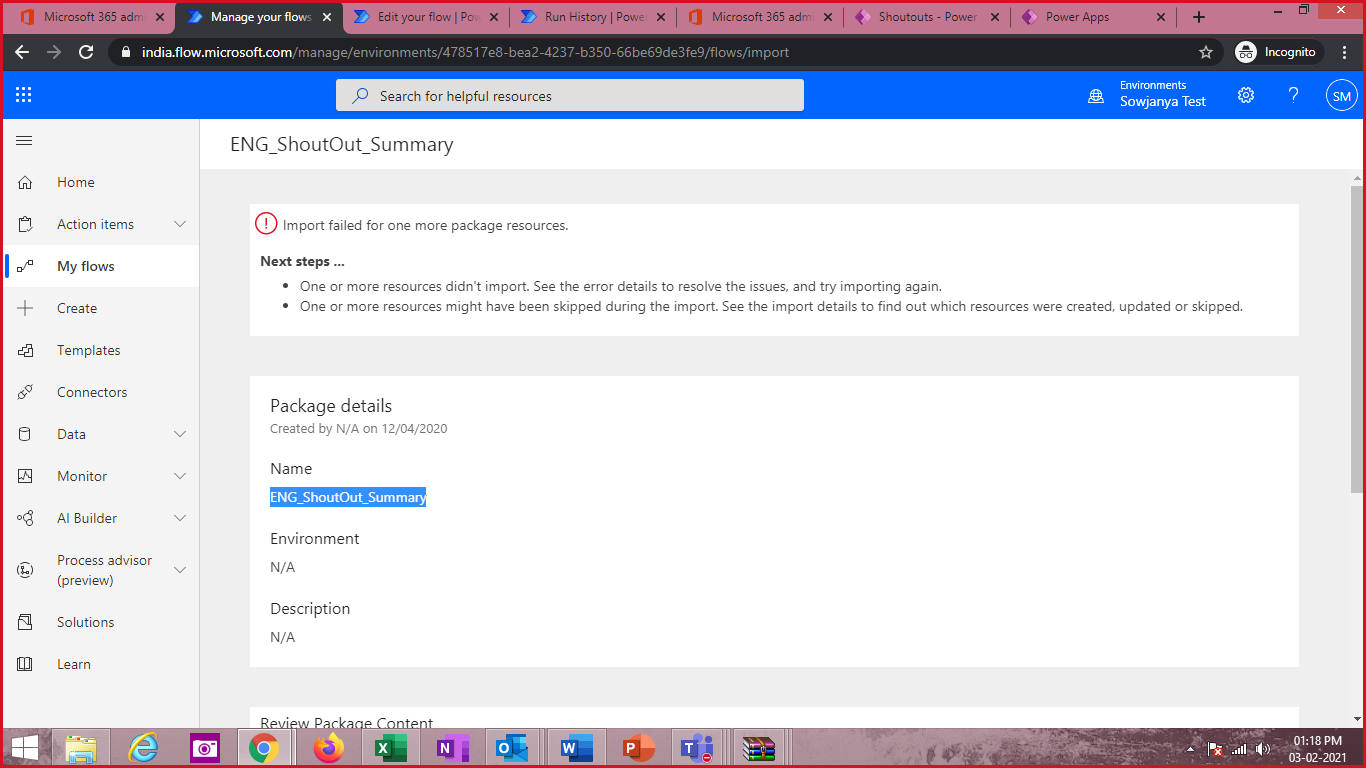 Import Failed For One More Package Resources · Issue 2 · Officedev Microsoft Teams Apps