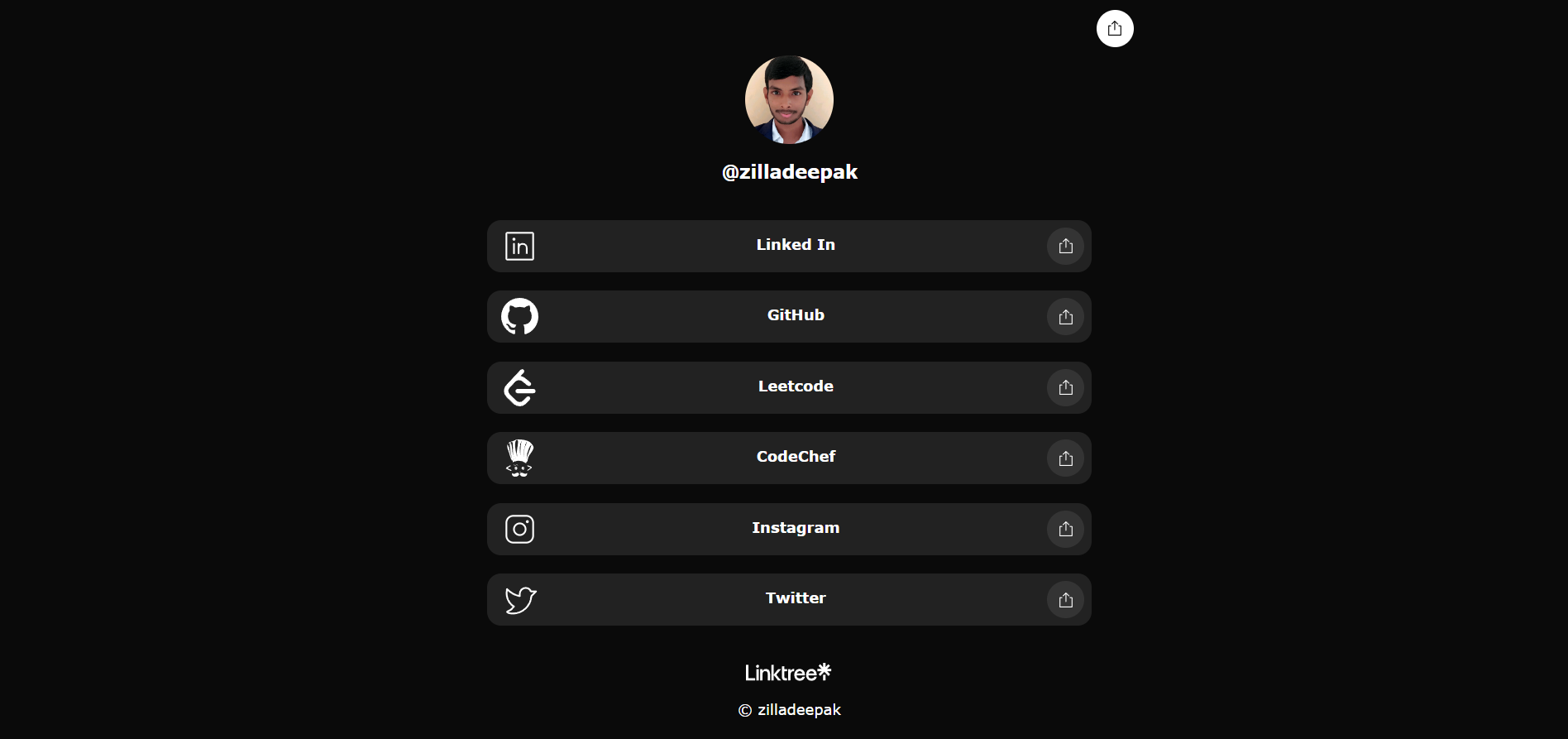 GitHub - zilladeepak/Linktree-clone