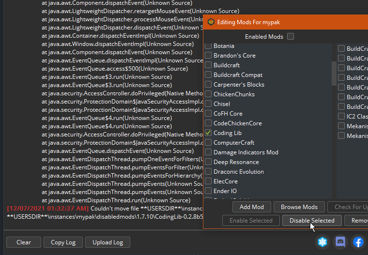 Trying to disable a mod placed in a subfolder doesn't work · Issue #486 · ATLauncher/ATLauncher ...
