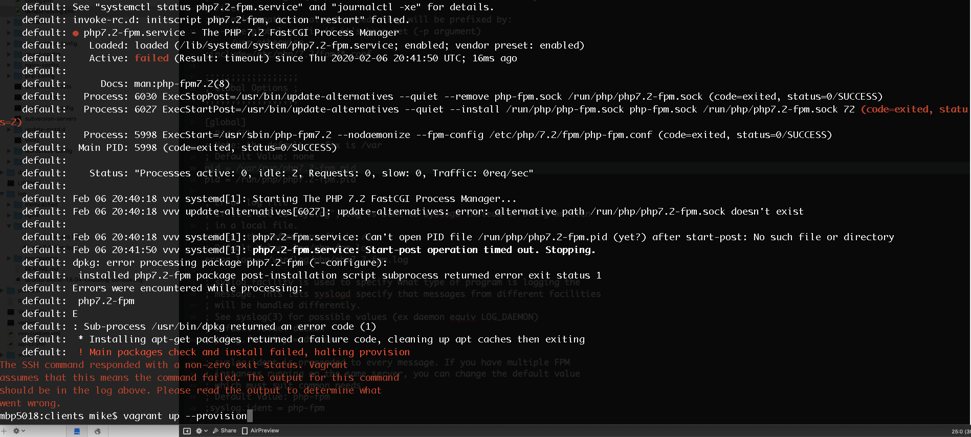 PHP FPM Service timeout, leading to Gateway 502 · Issue #2061 · Varying-Vagrant-Vagrants/VVV ...