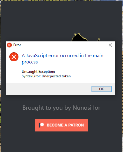 A Javascript error occured in the main process · Issue #1830 · ffxiv-teamcraft/ffxiv-teamcraft ...