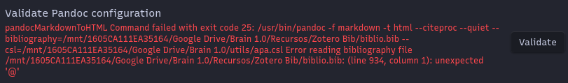 [BUG] Command failed with exit code 25 · Issue #58 · mgmeyers/obsidian-pandoc-reference-list ...