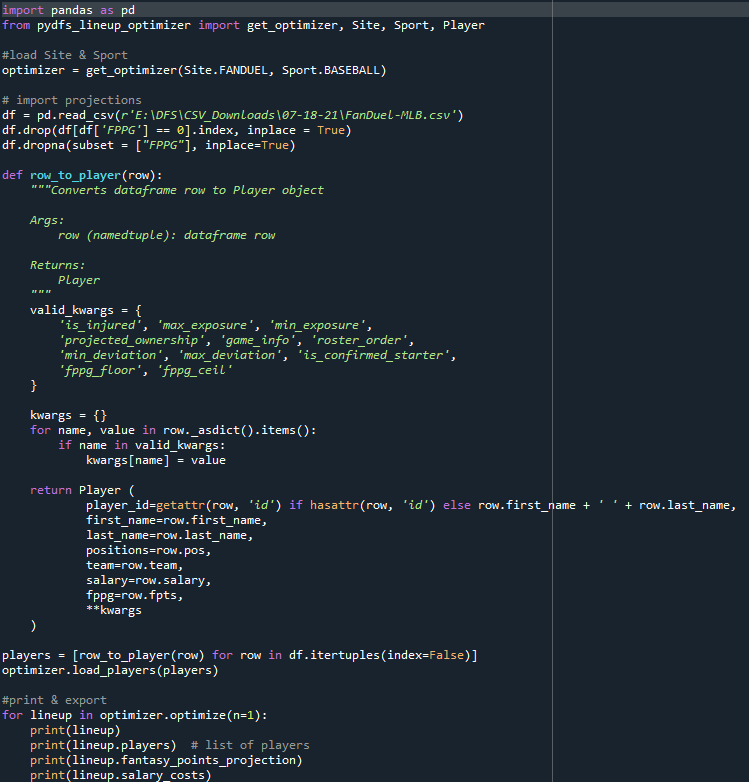 Issues importing players for MLB · Issue #281 · DimaKudosh/pydfs-lineup-optimizer · GitHub